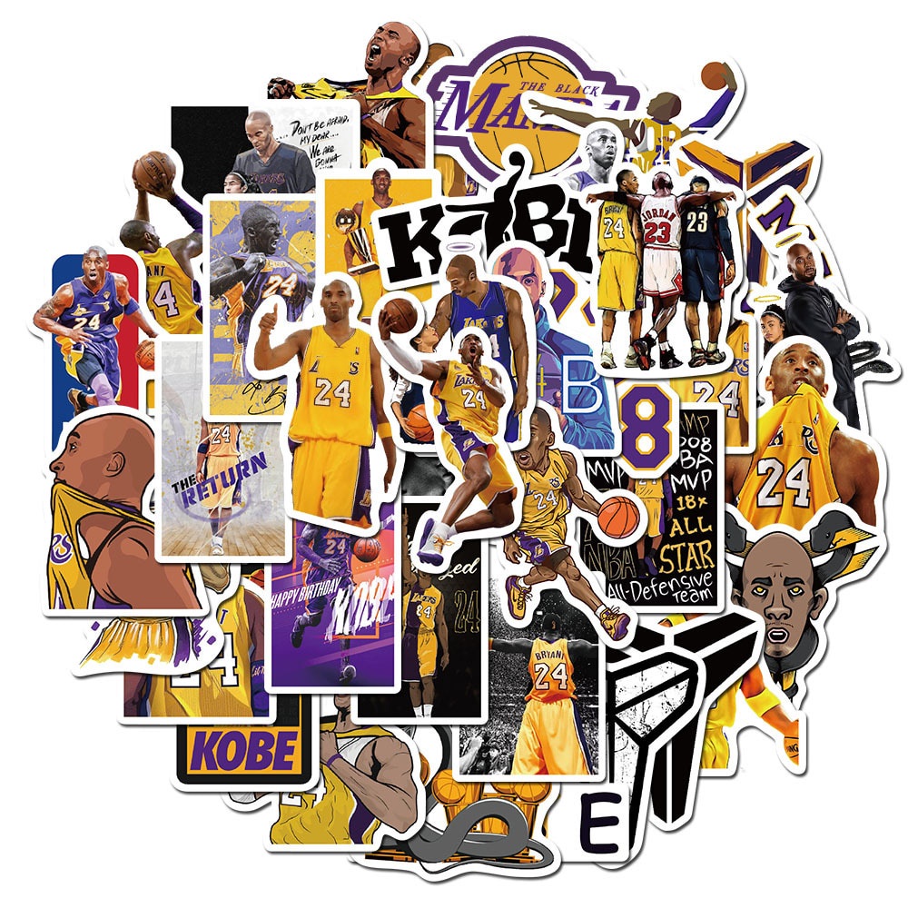 Nba Kobe Bryant Sticker Pack (50pcs) | Shopee Singapore