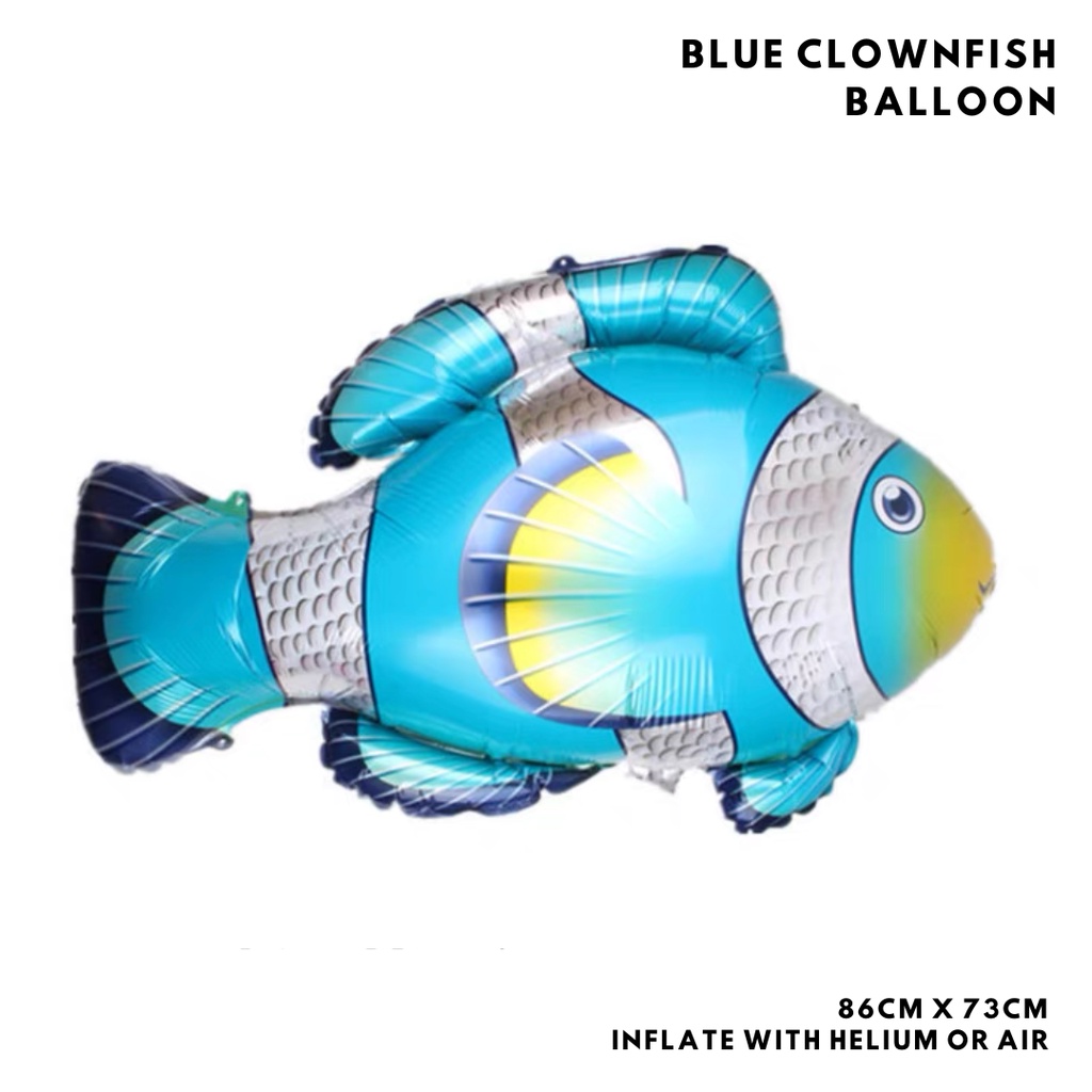 SEA CREATURE Shark Starfish Octopus Fish Foil Balloon Garland Birthday ...