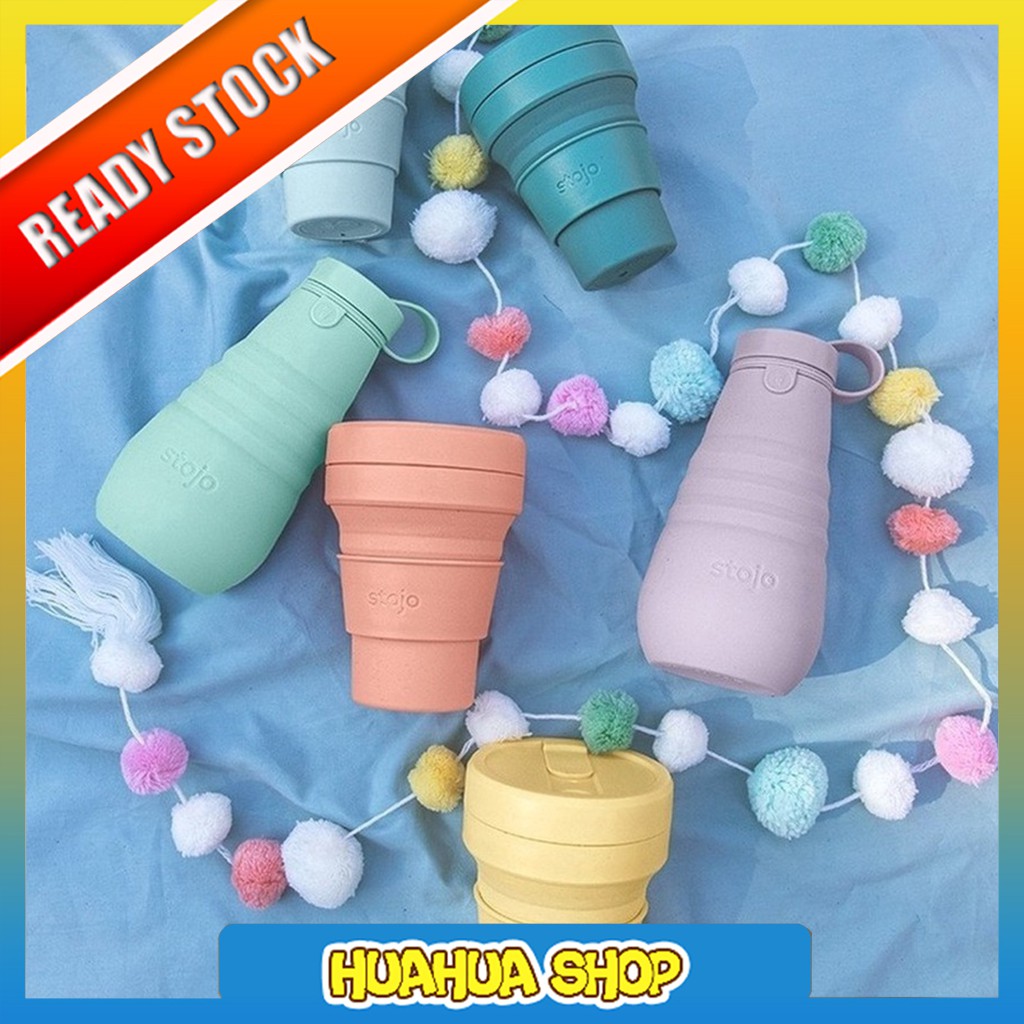 READYSTOCK 100% Original Foldable Stojo Bottle 20oz / 590ml Travel ...