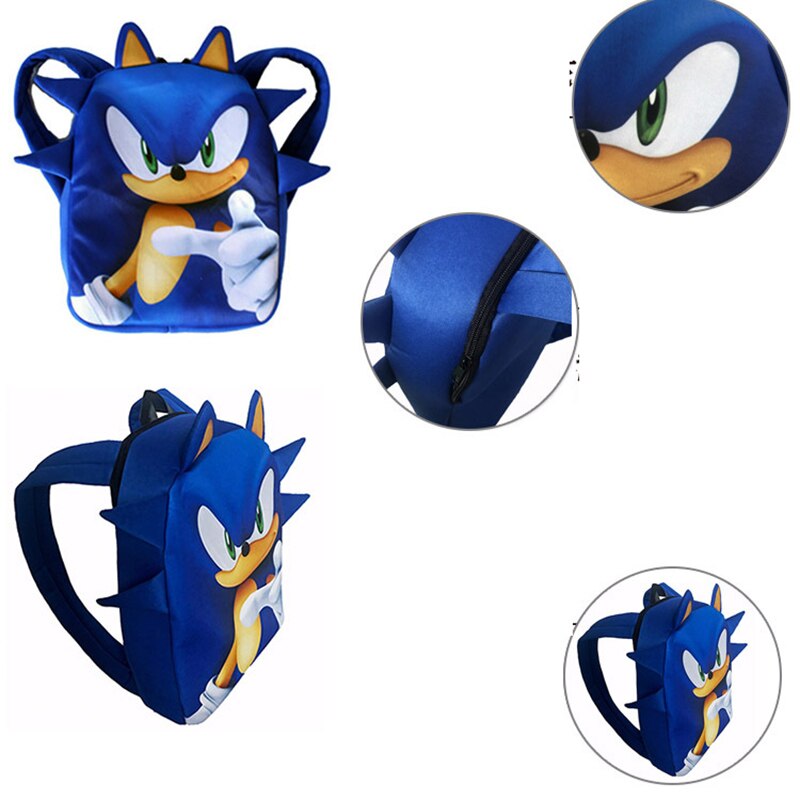 Sonic the Hedgehog Children Casual Bag Action Figure Toys Sonic Printed ...
