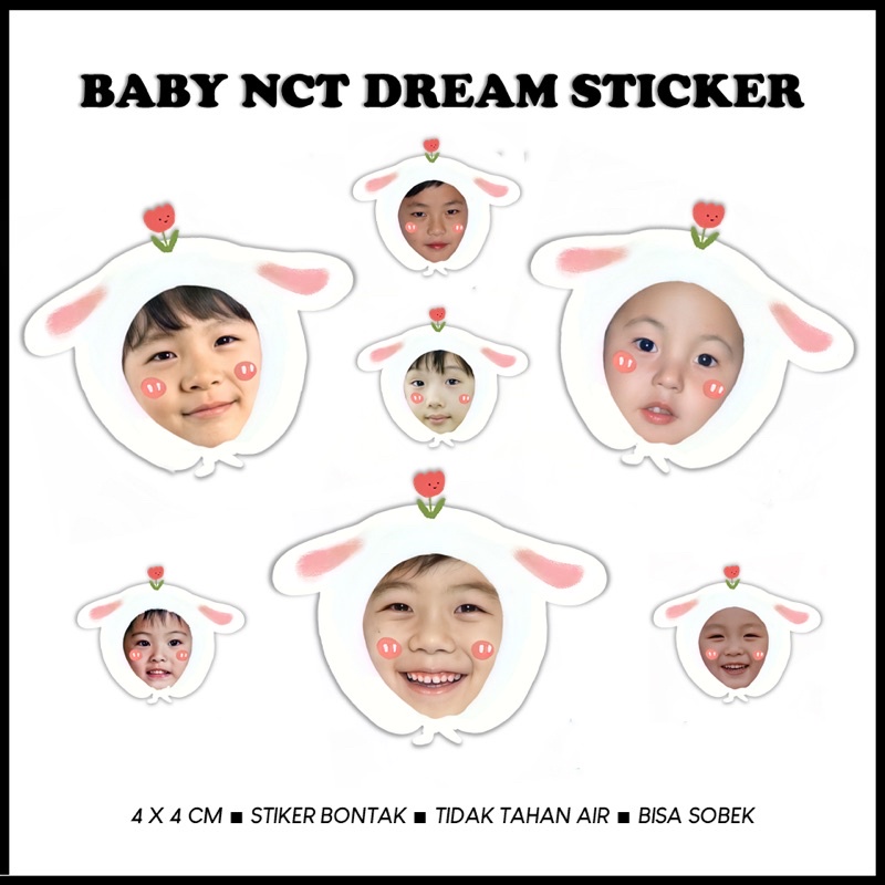 Nct Dream Baby Bunny Sticker, 7 Dream Cafe, NCT-Rex Sticker | Nct ...