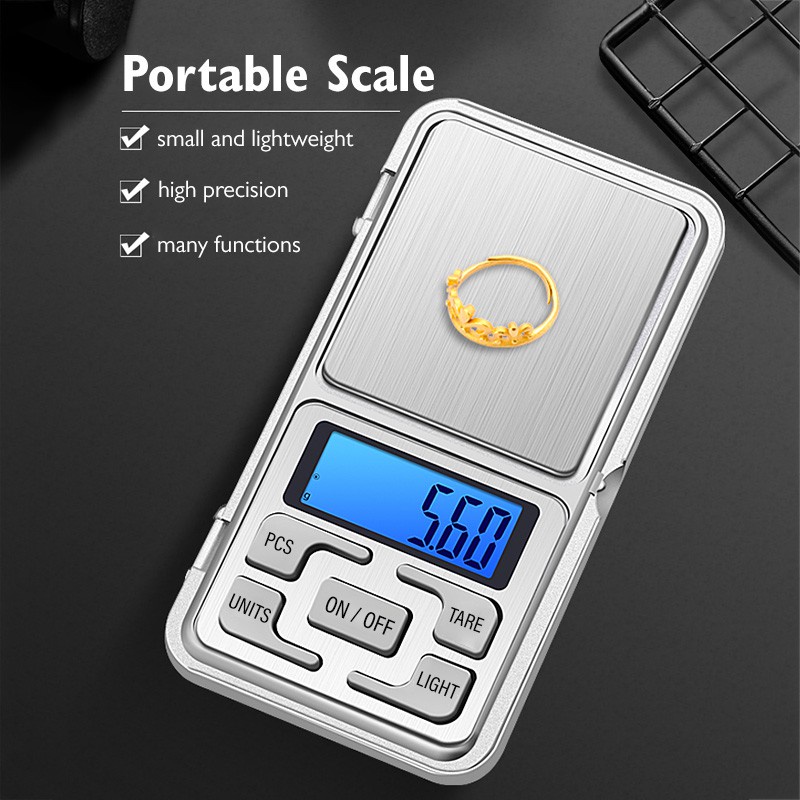 Digital Pocket Weighing Scale Mini for Jewelry Kitchen Baking Weight Up ...