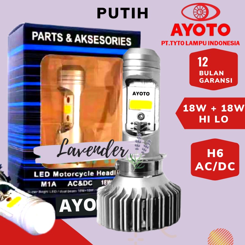 Lavender Front Motorcycle Light AYOTO LED M1A H6 AC DC motor Duck matic ...