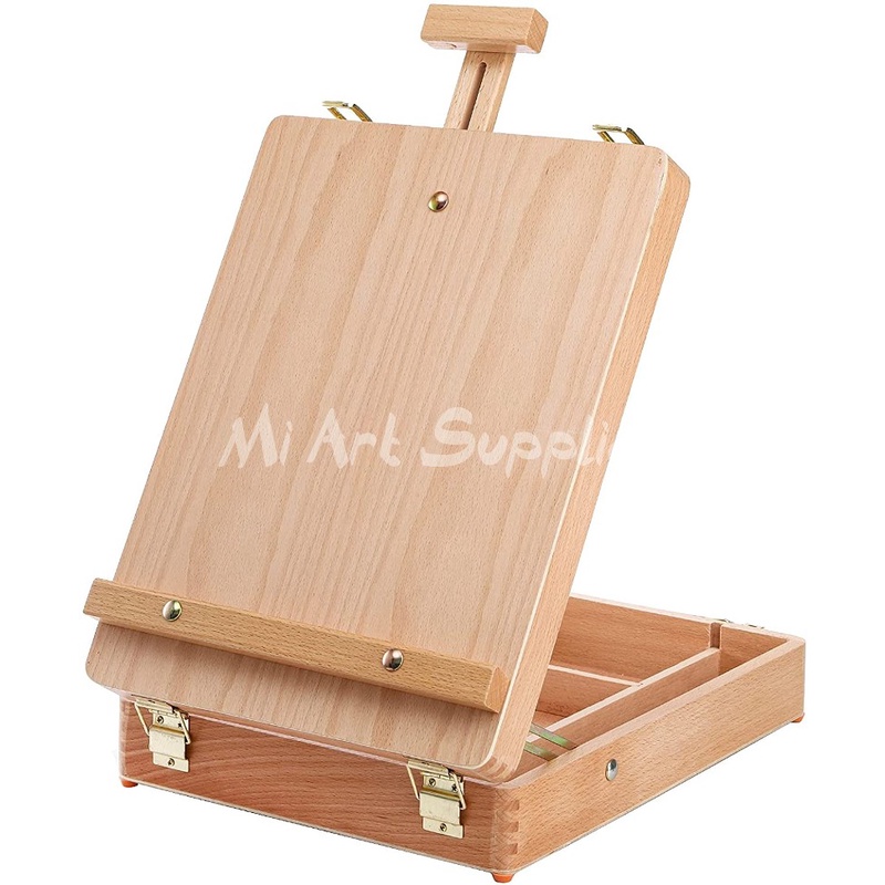 【Mi Art Supplies】HBX3 Beechwood Sketch Box Adjustable Wood Table Sketch ...