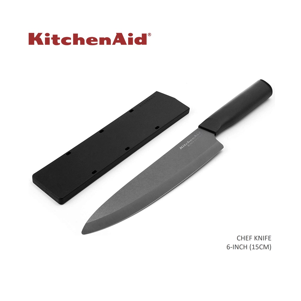KitchenAid Classic Black Ceramic Knife (Paring / Santoku / Bread / Chef ...