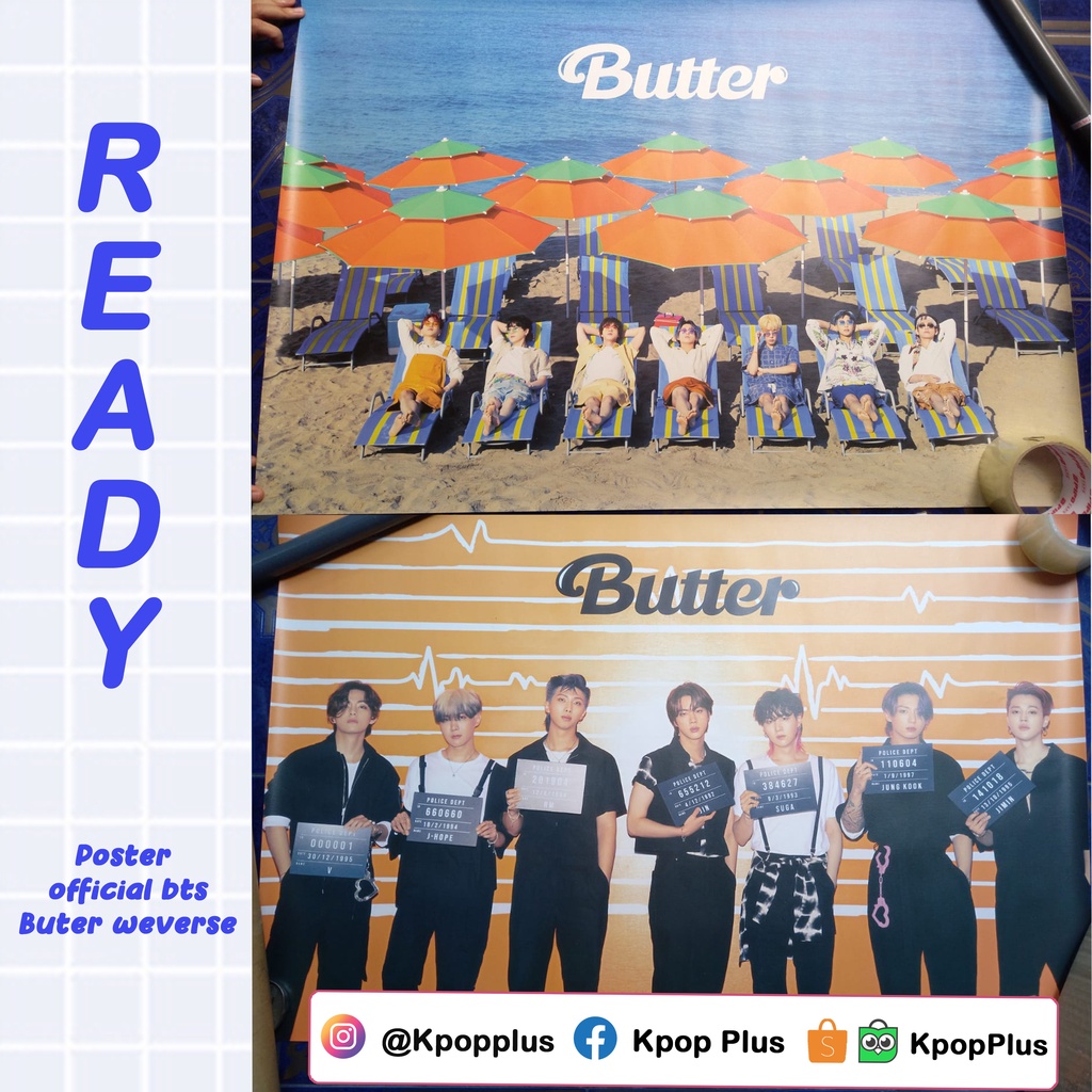 Bts weverse POSTER official Album BTS BUTTER POSTER | Shopee Singapore