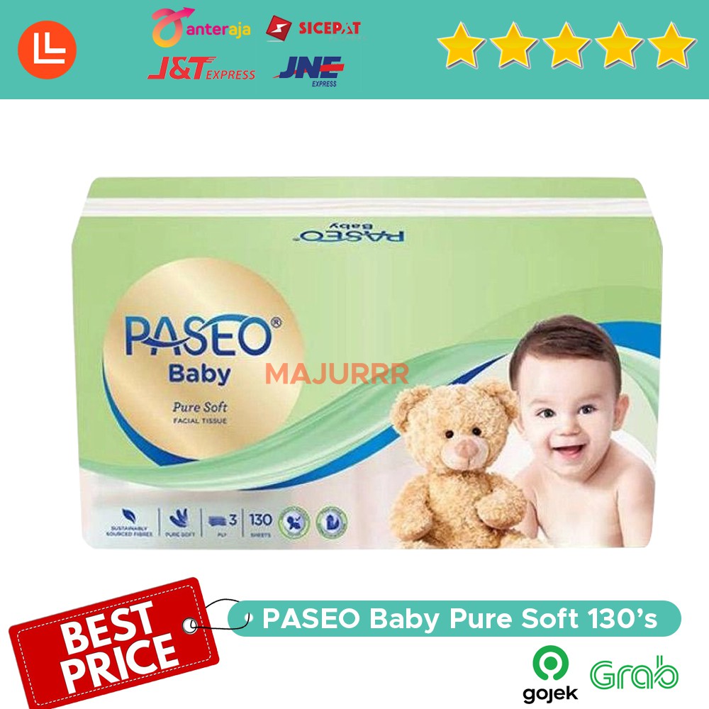 Paseo Pure Soft Tissue 130 Sheet 3 Ply / Smooth Facial Tissue | Shopee ...