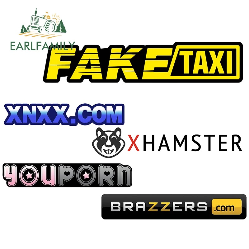EARLFAMILY 13cm BRAZZERS Car Sticker JDM Hoon Race Car FAKE TAXI Funny ...