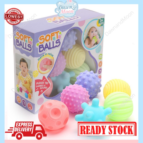D&M Sensory Touch Multiple Textured Baby Balls with BB Sound Bath ...
