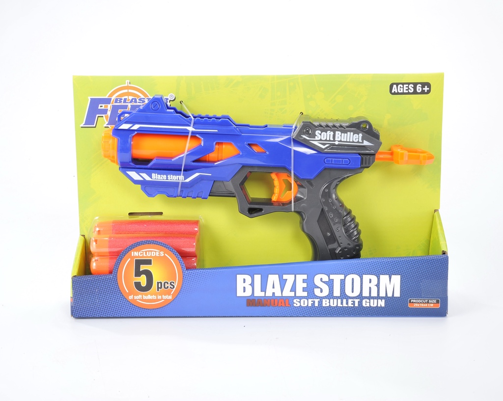 FERZ Blade Storm Blaster, Blaze Storm Manual Soft Bullet Gun Toy ...
