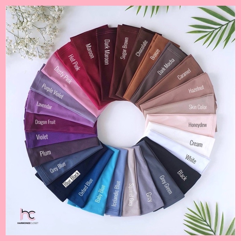 Handsock Zureen Plain Simple | Moss Crepe | Shopee Singapore