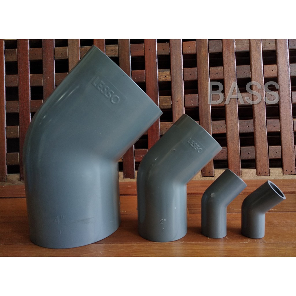 Elbow PVC LESSO AW 45* 4" inch Elbow Knee Keni PVC Pipe Connection ...