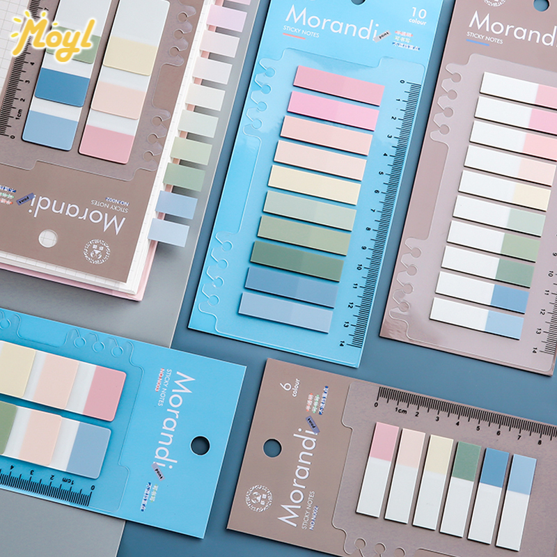 200 Sheets Morandi Color Index Sticker Cute Girl Sticky Note Student ...