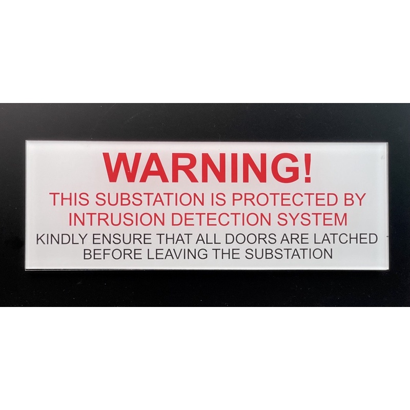 Substation Warning Tampering Acrylic Sign | Shopee Singapore