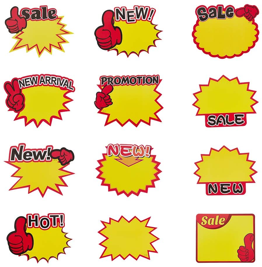 10pc/60pc Price Labels Fluorescent Sale Price Stickers Retail Sale Tags ...