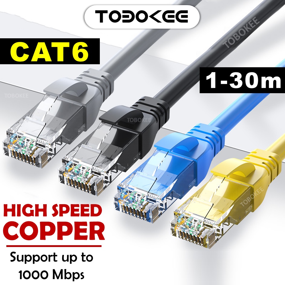 CAT6 Network LAN Cable RJ45 Copper Gigabit Ethernet Cable Line Use For ...