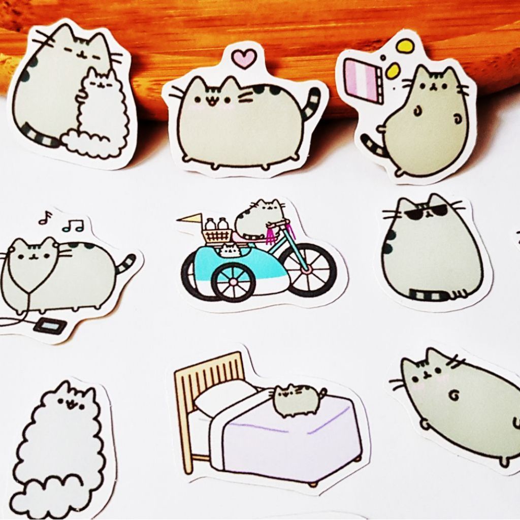 40pcs Pusheen Sticker Set for Crafters: Perfect for Bujo, Scrapbooking ...