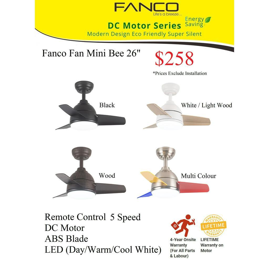 Fanco Mini Bee 26" Ceiling Fan | Shopee Singapore