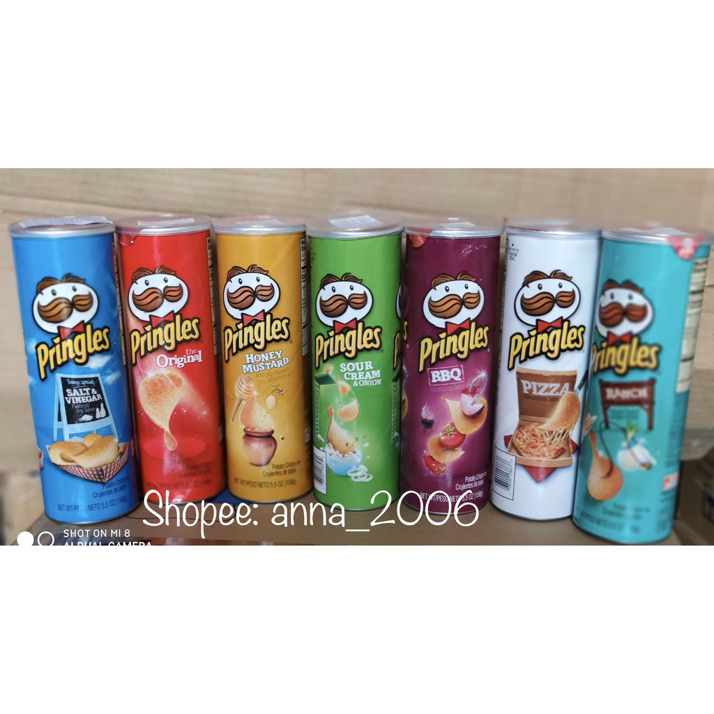[AUTHENTIC Usa] PRINGLES Original Potatoes(149g), Cream&Onion,Cheddar ...