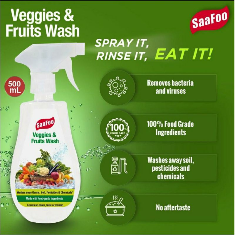 VEGETABLE & FRUIT WASH SPRAY 500ML | Shopee Singapore