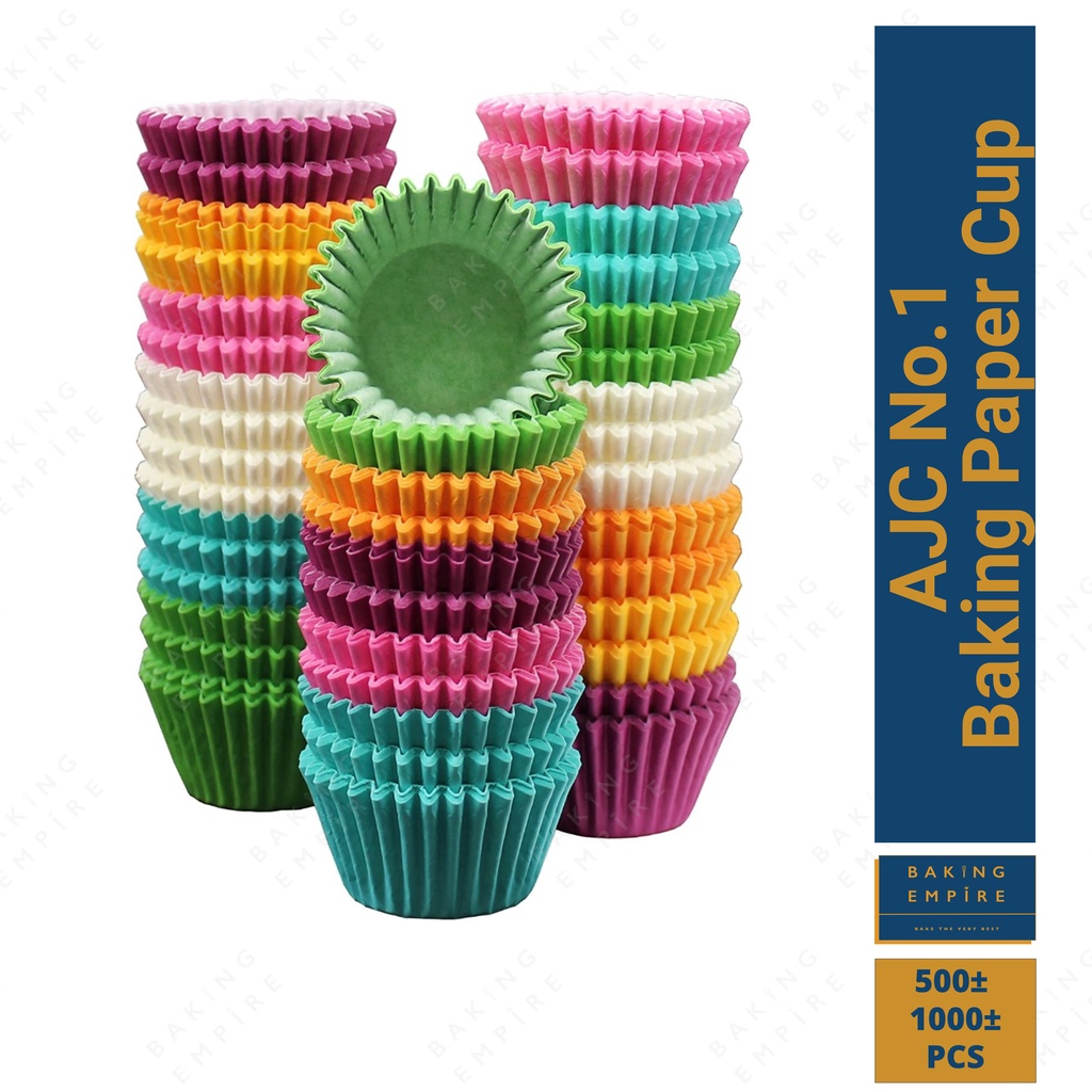 AJC Paper Baking Cup / Paper Cup Size NO.1 500± / 1000±pcs / roll ...