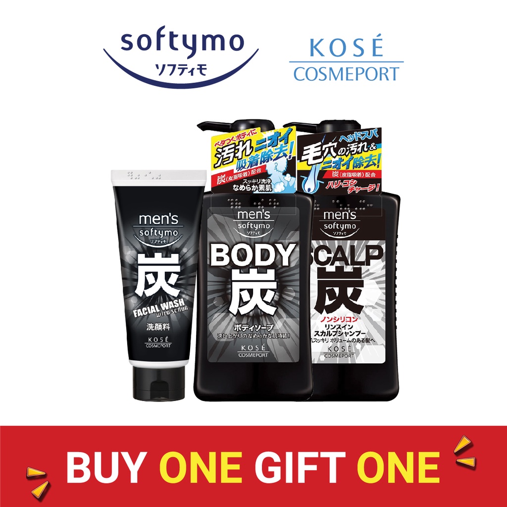 [B1F1] Kose Cosmeport Softymo Men Facial Wash / Bodywash / Shampoo ...