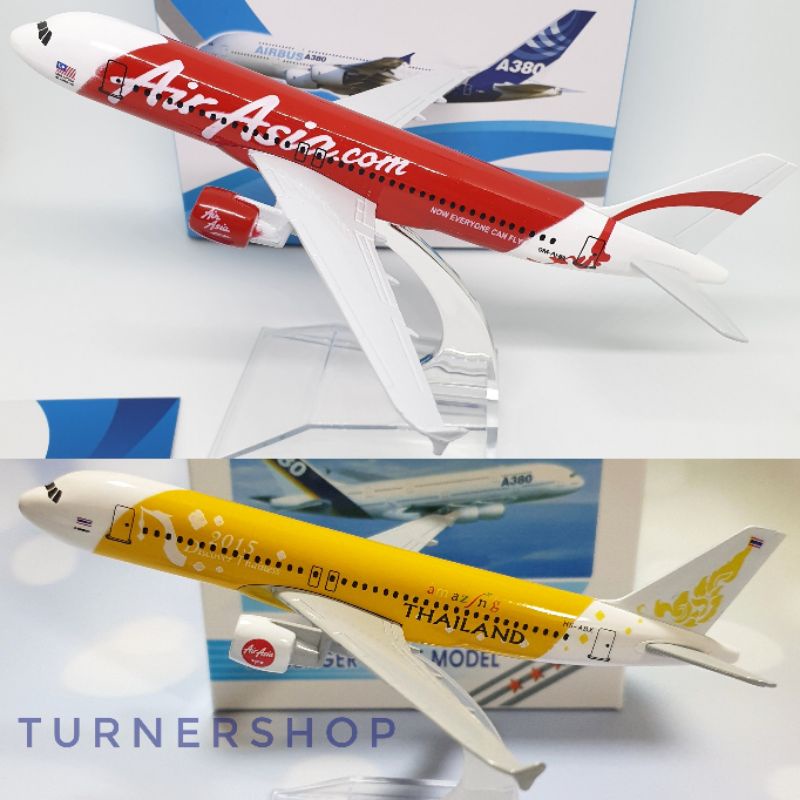 Air Asia Merah Putih/Thai AirAsia Airbus A320 Aircraft Model 16cm Die ...