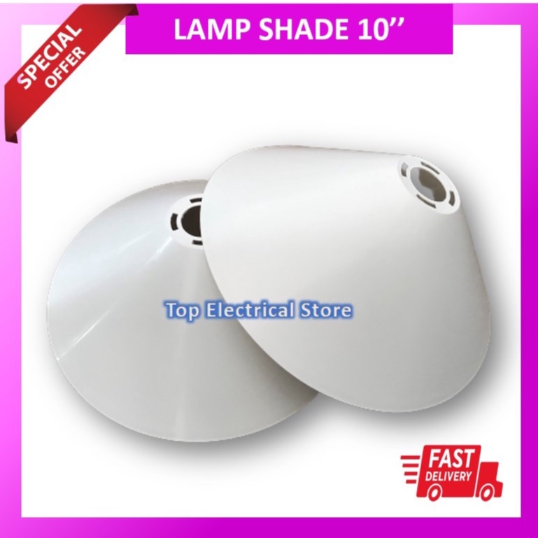 10" PVC LAMP SHADE / COVER (WHITE) | Shopee Singapore