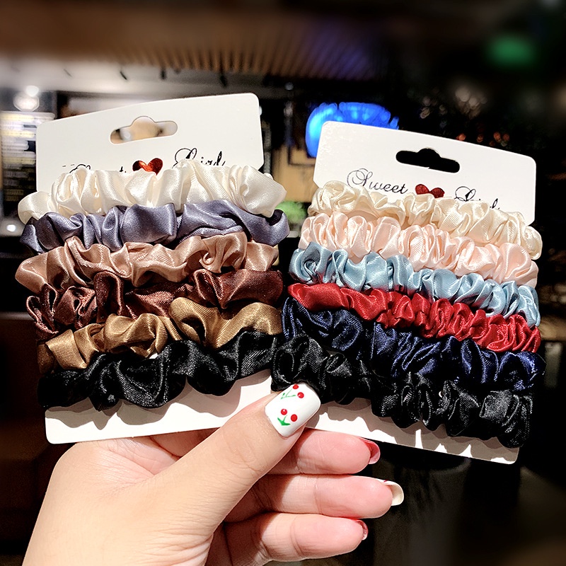 Hair Ring Colorful Fabric Simple Large Intestine Tie Rope Female ...