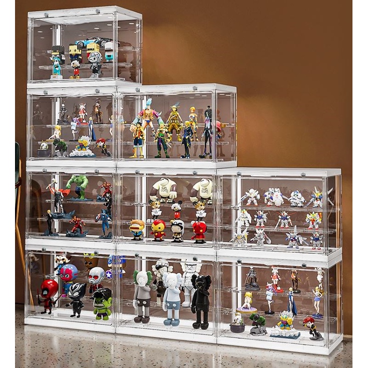 Acrylic Popmart Display Box Figurine Display Case Blind Box Toy Storage ...