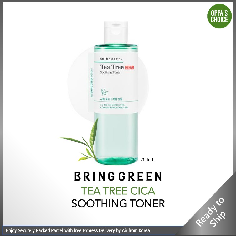 🇰🇷 BRING GREEN TEA TREE CICA SOOTHING TONER 250ML 💗 | Shopee Singapore