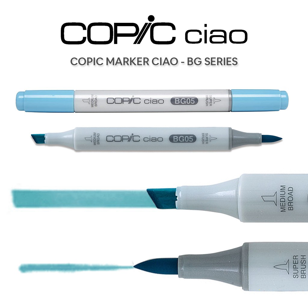 Copic Ciao [Code BG Series] Individual Markers | Super Brush & Medium ...