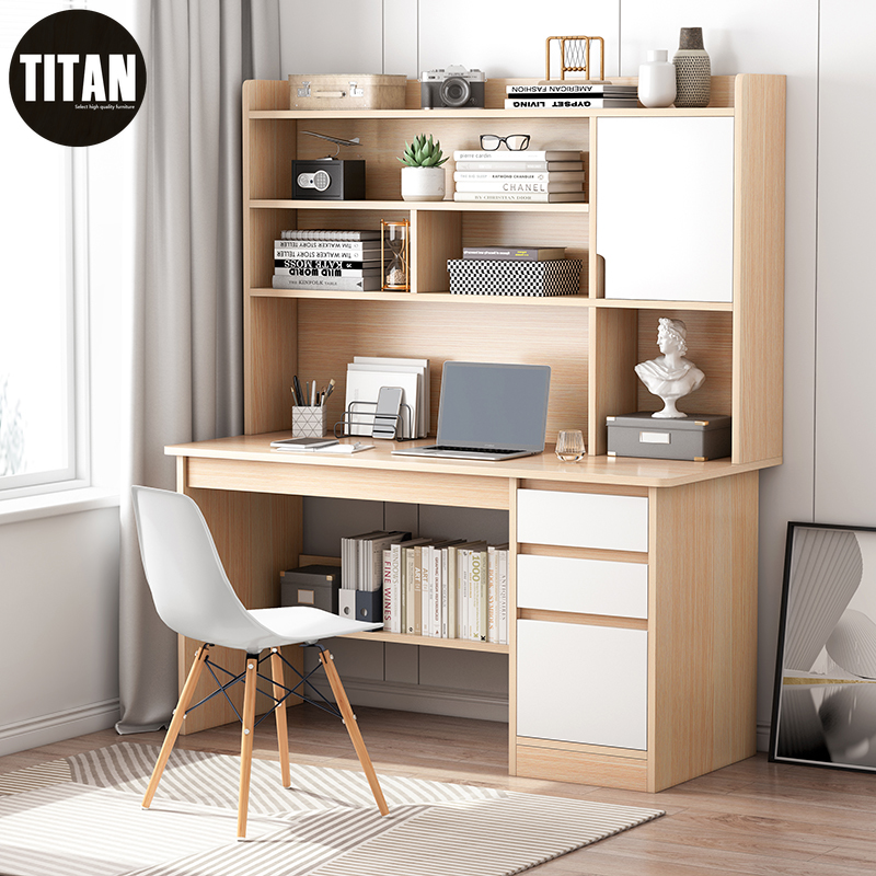 Titan Desk bookcase table combination home computer desktop desk ...