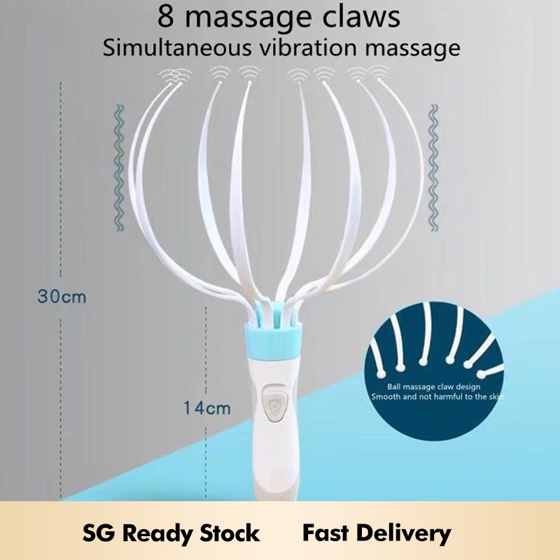 Head Massage Claw Electric Massager Octopus Scratching Treatment Scalp ...