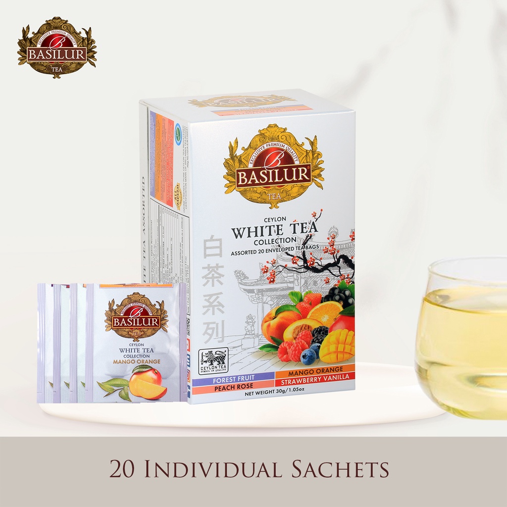 Basilur Tea Assorted Ceylon White Tea (20 Sachets - Forest Fruits ...