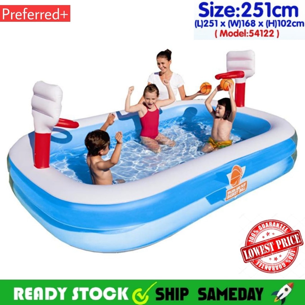 BESTWAY INTEX Swimming Pool Slide Inflatable Play Pool Water Play Kolam ...