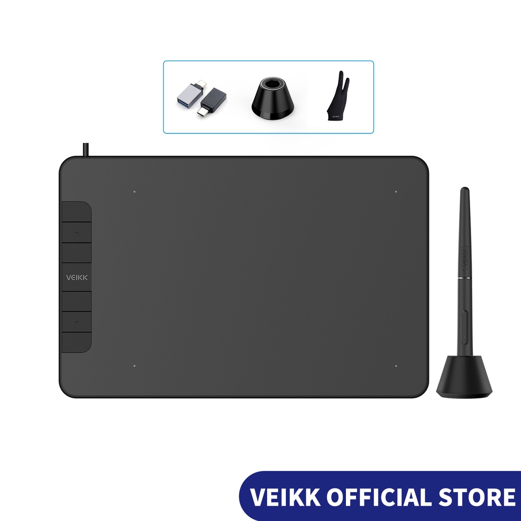 VEIKK Digital Graphic Drawing Tablet VK640 Pen Tablet Support Android ...