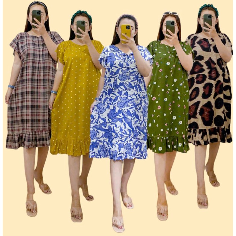 Premium Rayon Knee-Length Short Ruffle Negligee/Viral Negligee | Shopee ...