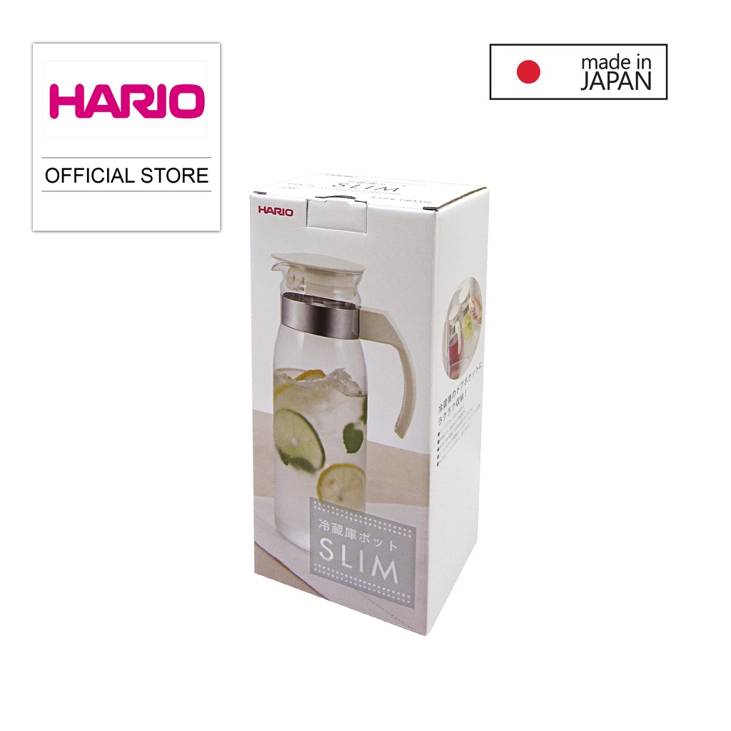 Hario (MADE IN JAPAN) Slim N 1400ml Refrigerator Pot (Off-White) RPLN-14 OW | Shopee Singapore