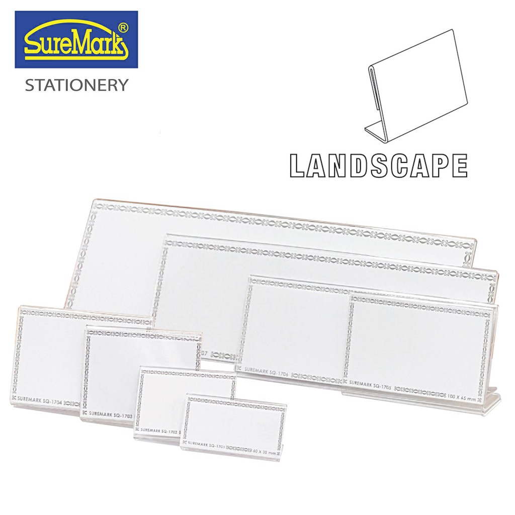 Suremark Acrylic Card Stand LANDSCAPE | Shopee Singapore