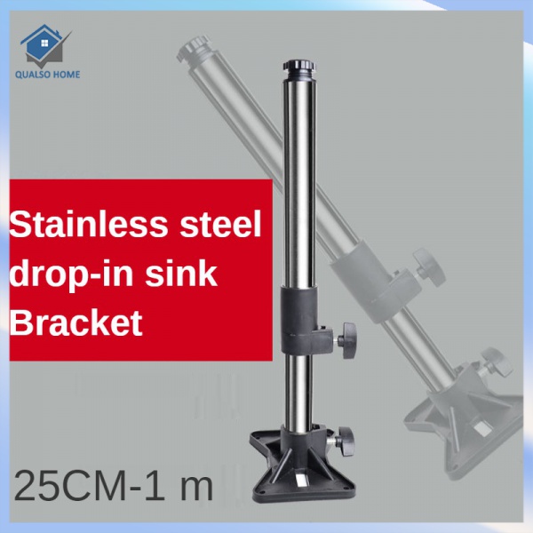 Stainless Steel Bracket stent Punch-Free Bracket Kitchen Sink Drop-in ...