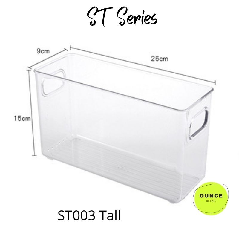 Storage Box Organiser Acrylic Clear Transparent Books Living Dining ...
