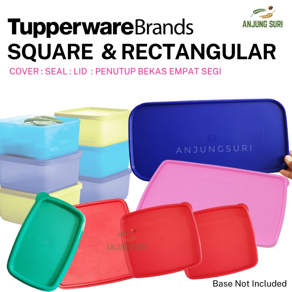 Tupperware Used Rectangular Cover Various Sizes - Square Seal Cover Lid ...