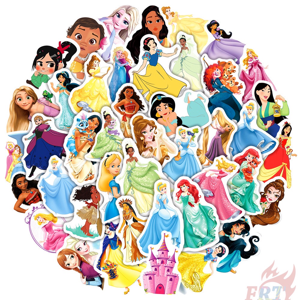 50Pcs/Set D-Cartoon Princess Series 02 Stickers DIY Fashion Laptop ...