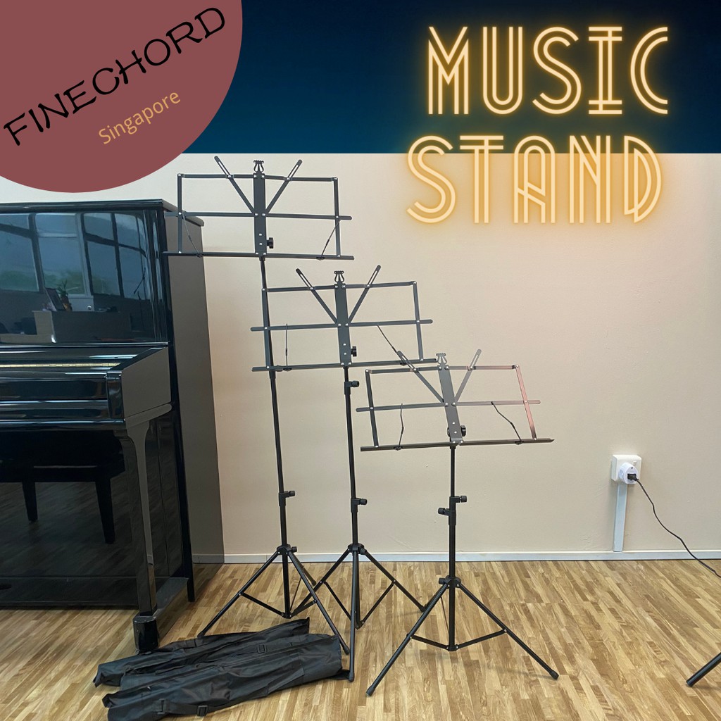Foldable Music sheet stand with portable black Carrier Bag for piano ...