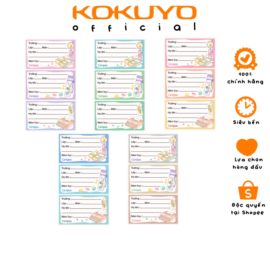 Convenient Peel-off Campus Wish Notebook Labels 15 Labels/Bag, genuine ...