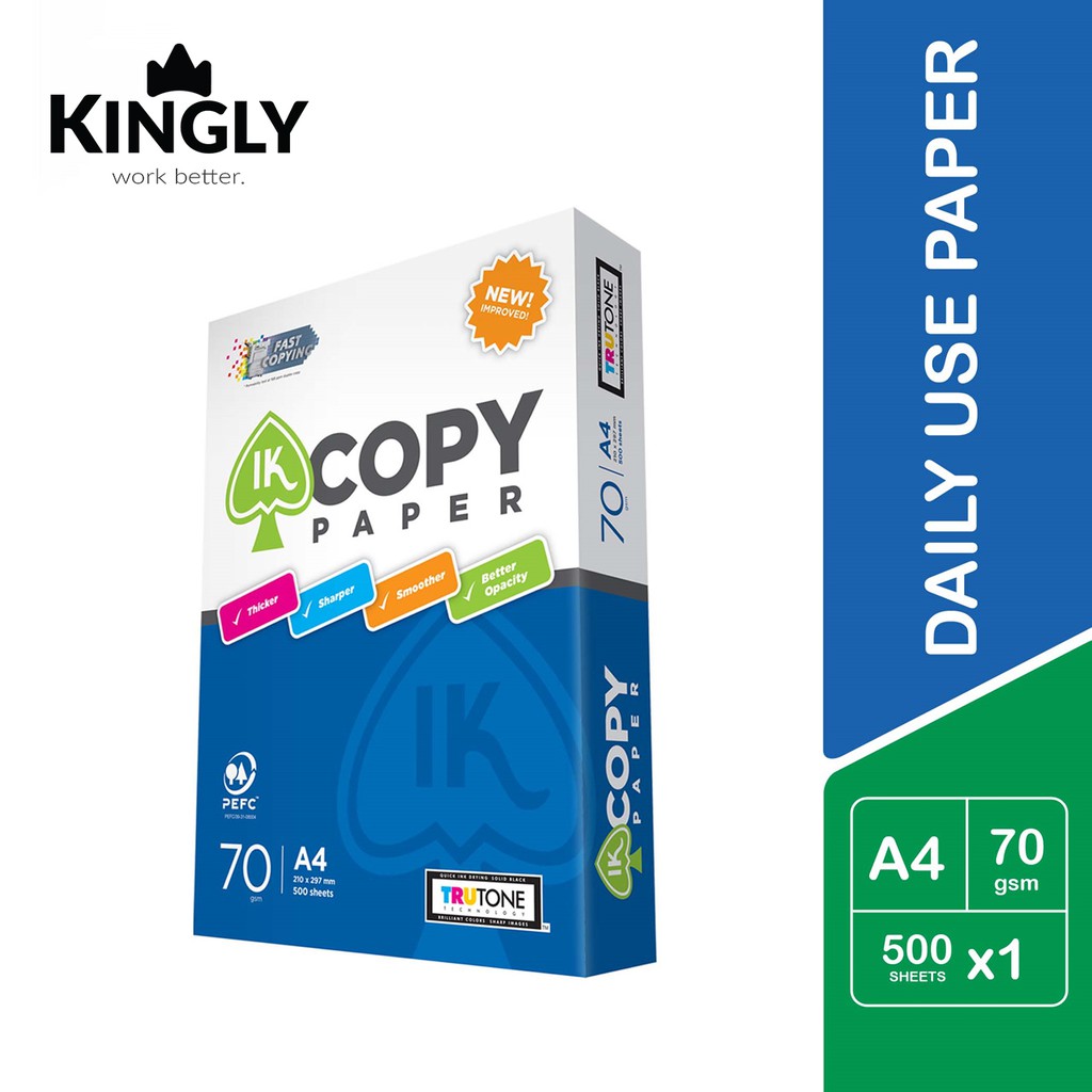 IK Paper A4 Paper 70GSM / 80GSM Copier Paper 500 per Ream | Shopee Singapore