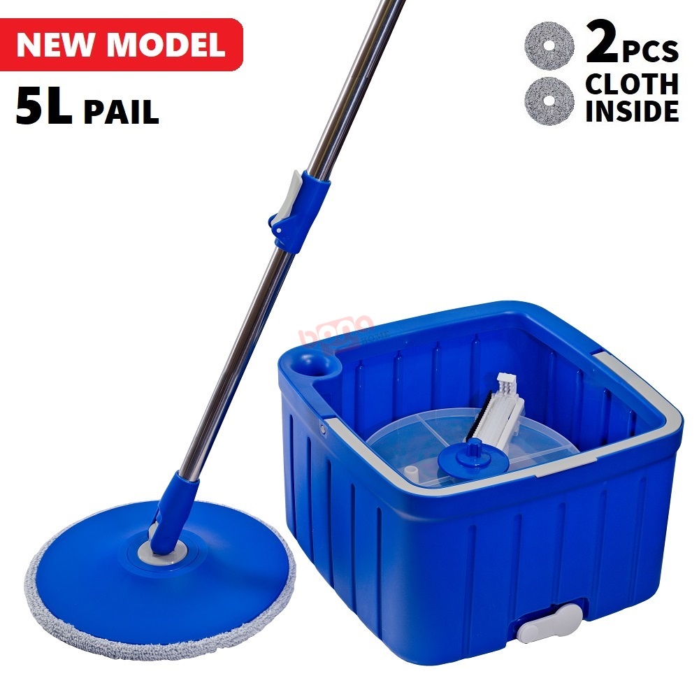 Ver. 2 Separated Dirty Water Spin Mop Set Clean Water Wash Mop Floor ...