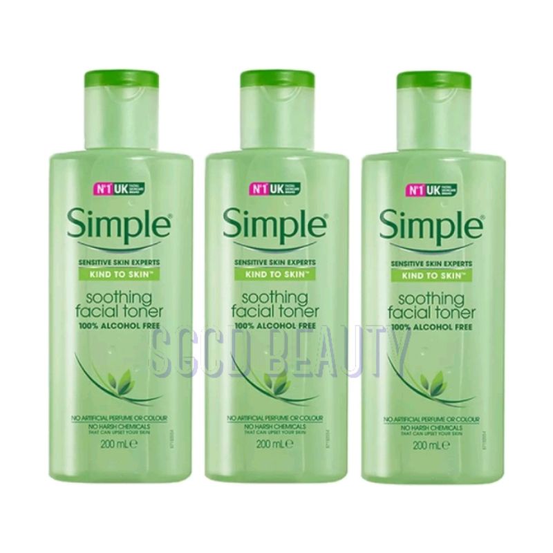 Simple Soothing Facial Toner 100% Alcohol Free per 200ml | Shopee Singapore