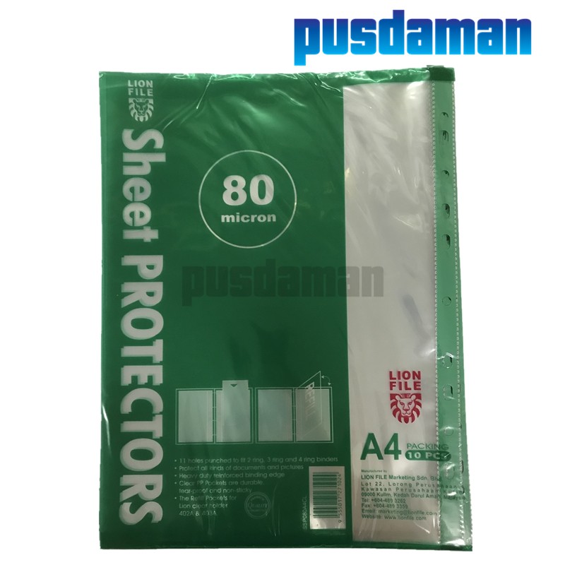 Lion A4 Sheet Protectors - 80micron | Shopee Singapore